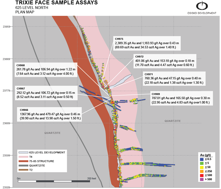 Osisko Development Reports Underground Sampling Results at Trixie ...