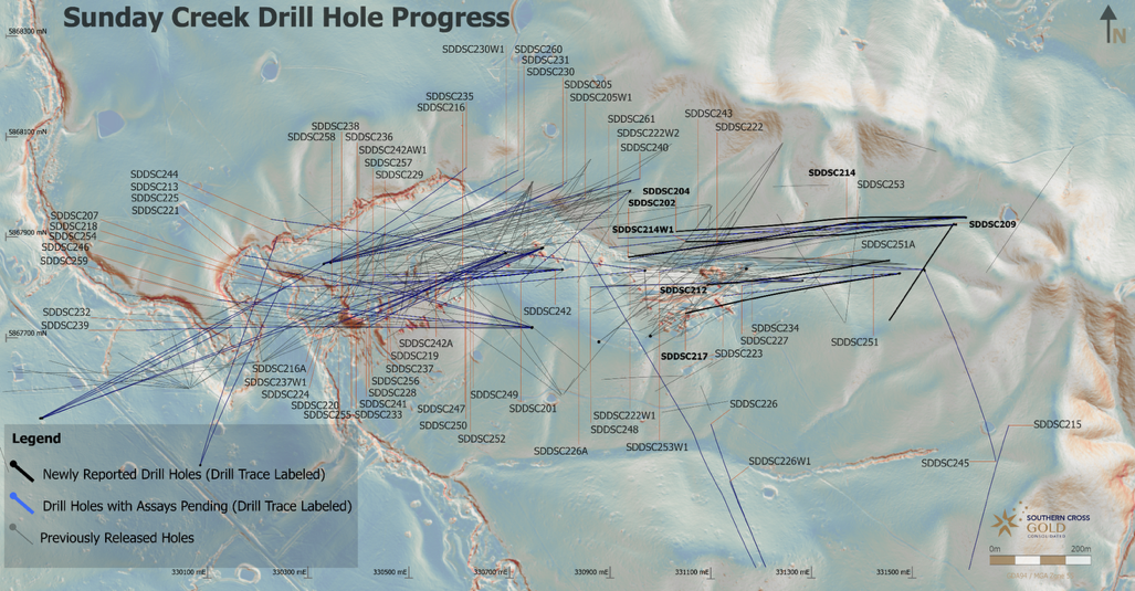 SOUTHERN CROSS GOLD DRILLS 36.6 m @ 4.0 g/t Au and 1.0% Sb