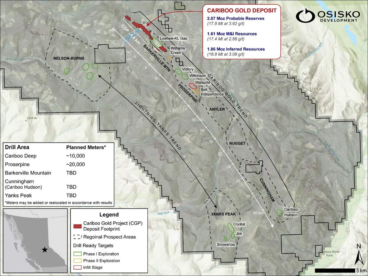 Osisko Development Launches Fully-Funded 70,000-Meter Exploration ...