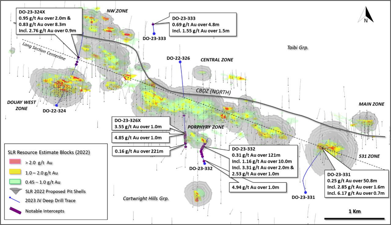 Maple Gold Reports Final Assays from First Phase of Deep Drilling at Douay and Provides ...